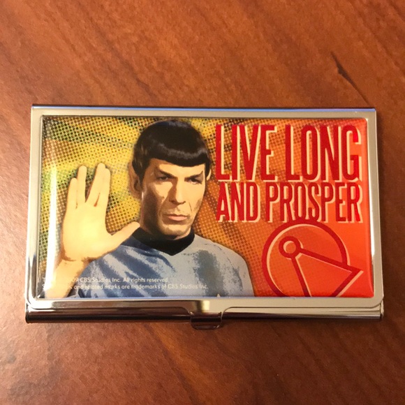 Accessories | Spock Live Long And Prosper Business Card Holder | Poshmark
